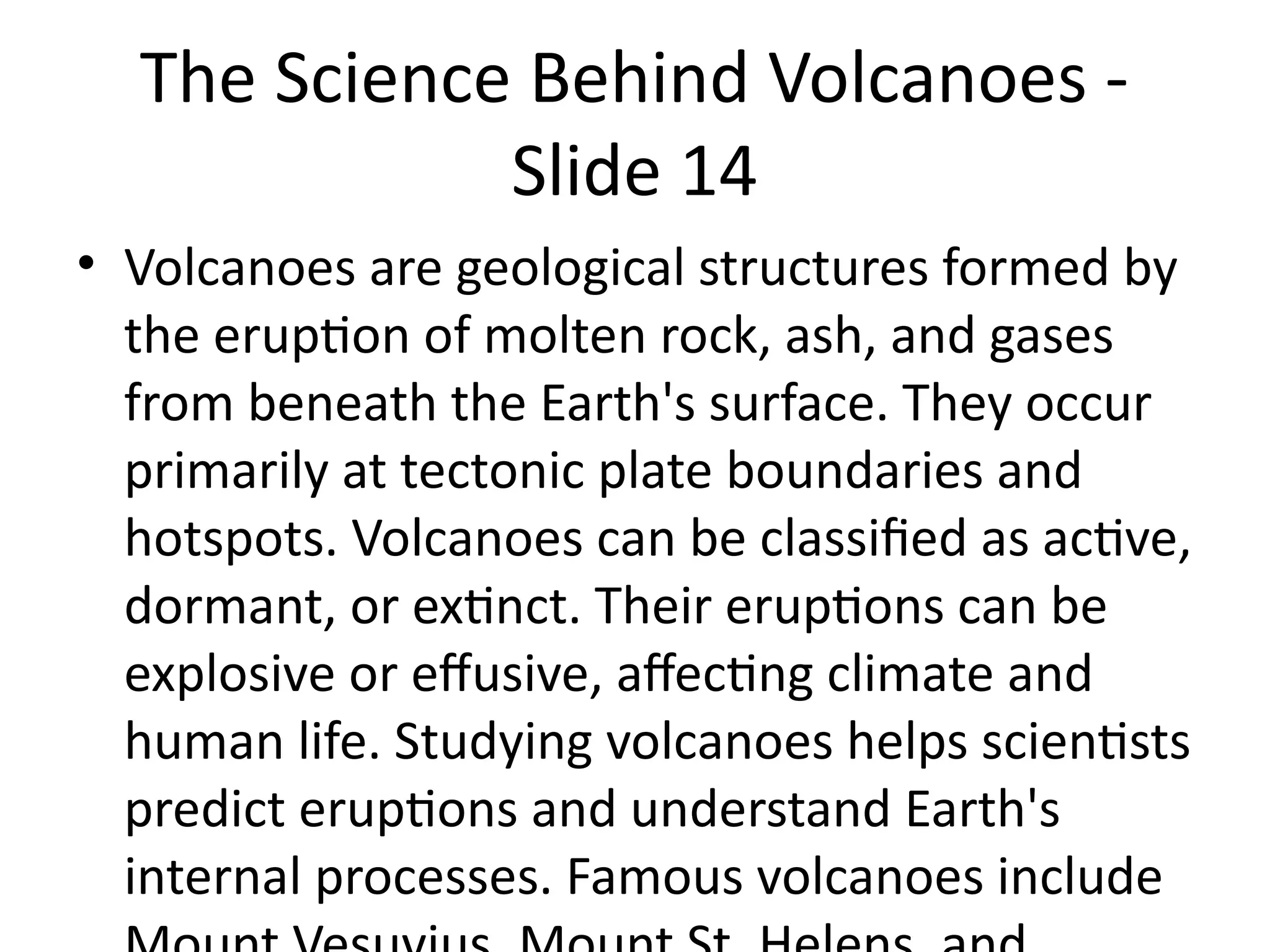Science of volcano eruption,16 slide presentation | PPTX