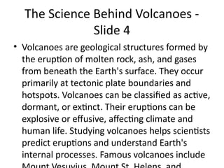 Science of volcano eruption,16 slide presentation | PPTX