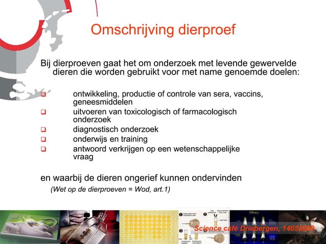 Dierproeven en alternatieven voor dierproeven | PPT