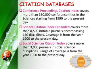 Science citation index | PPTX