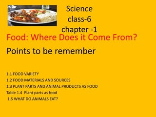 Science class 6 chapter 1 | PPTX