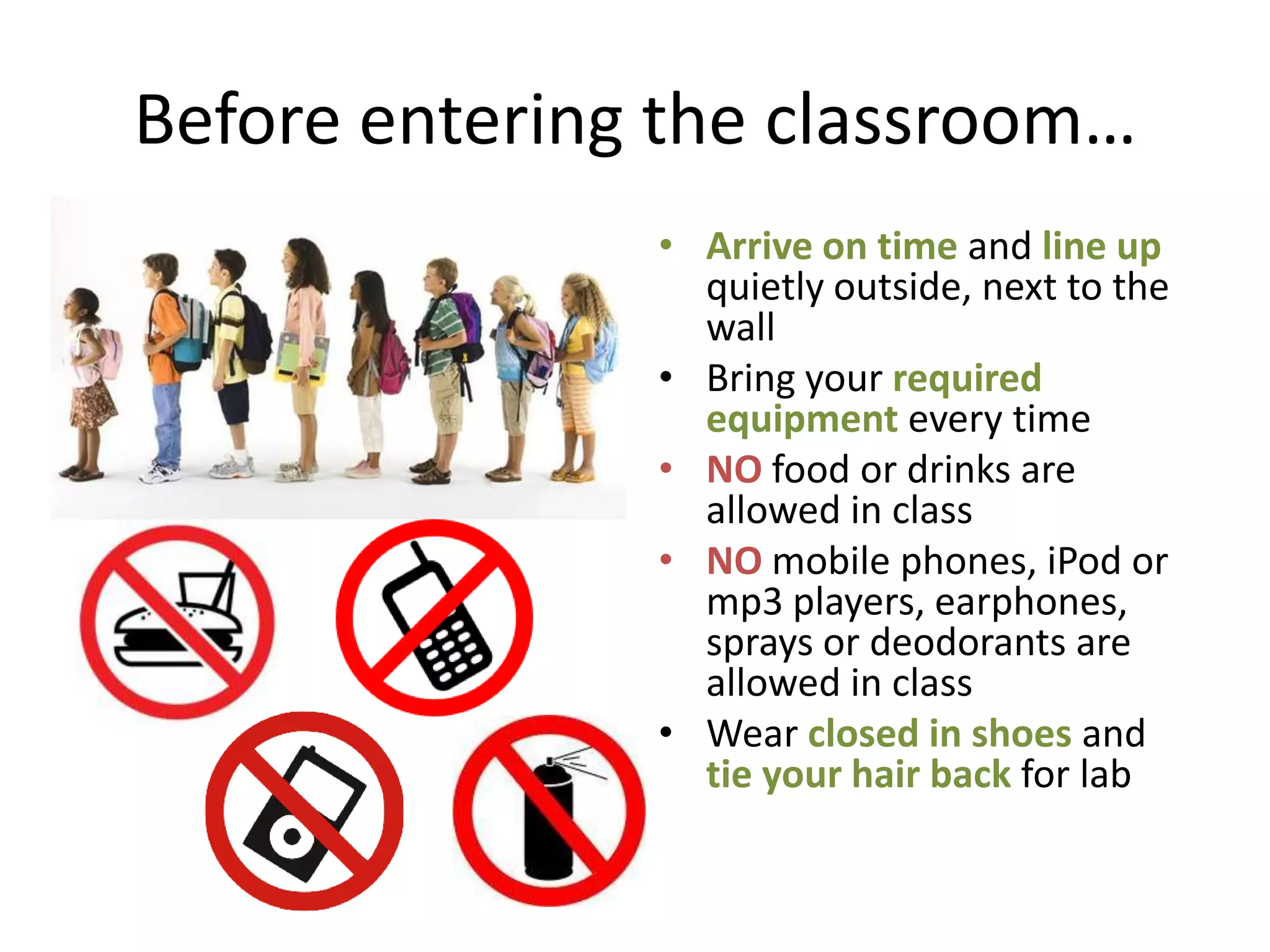 Science classroom rules | PDF