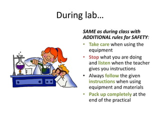 Middle School Science Classroom Rules