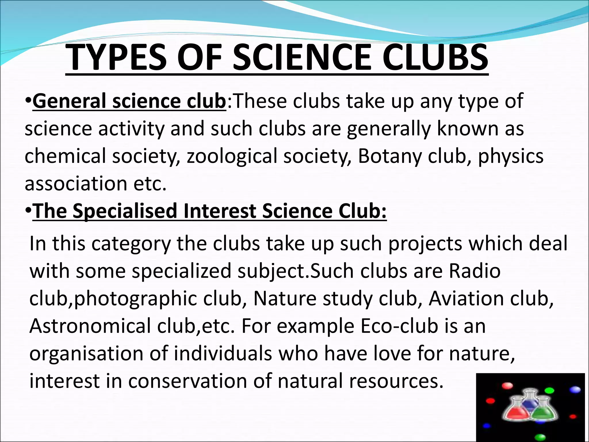 Science club | PPT | Secondary Education | Education