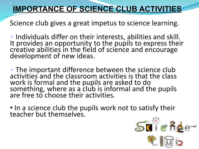 Science club | PPT | Secondary Education | Education
