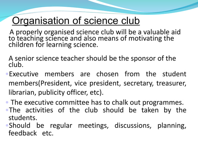 Science club | PPT | Secondary Education | Education