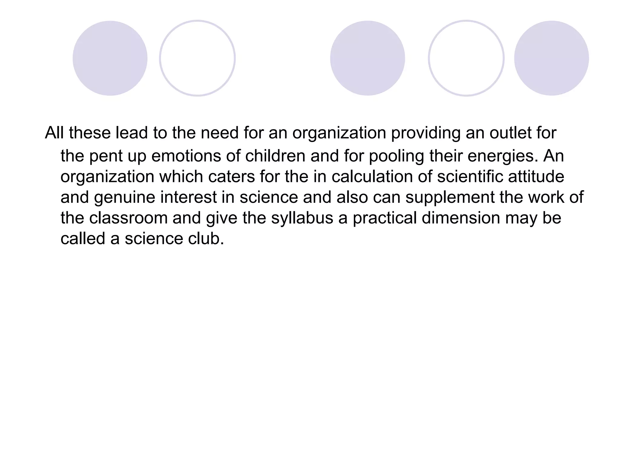Science club in schools | PPTX
