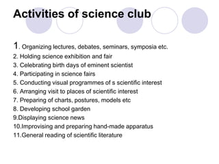 Science club in schools | PPT