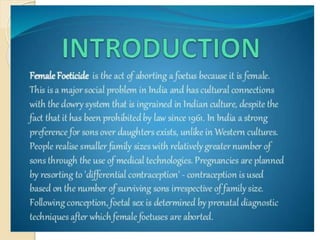 Female Foeticide | PPTX