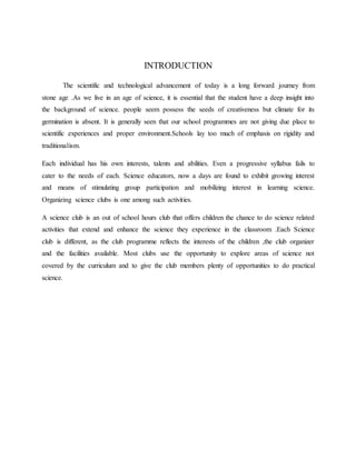 Science club project | DOCX