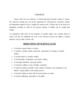 Science club project | DOCX