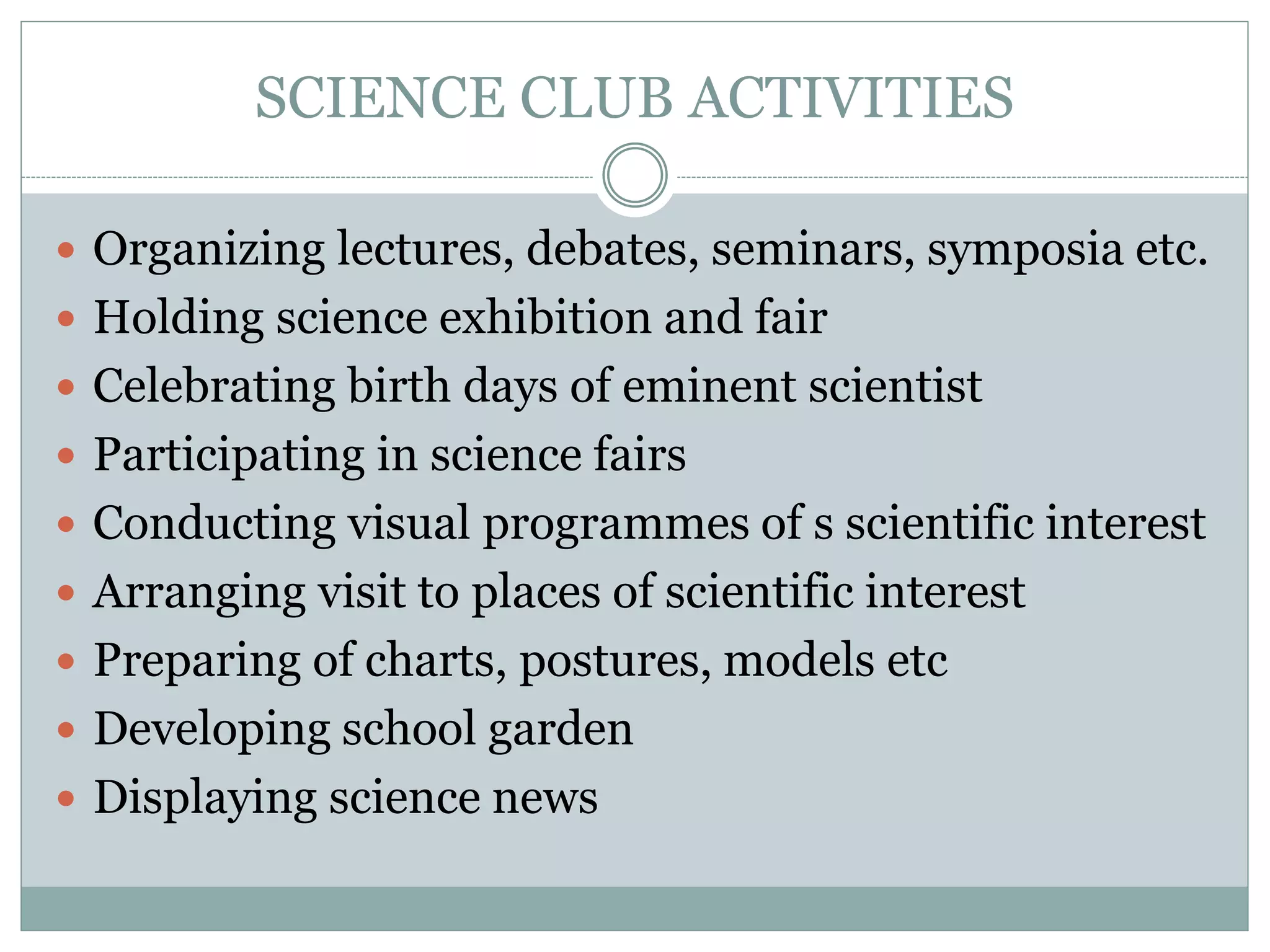 Science club, science fair, science exhibition | PPTX