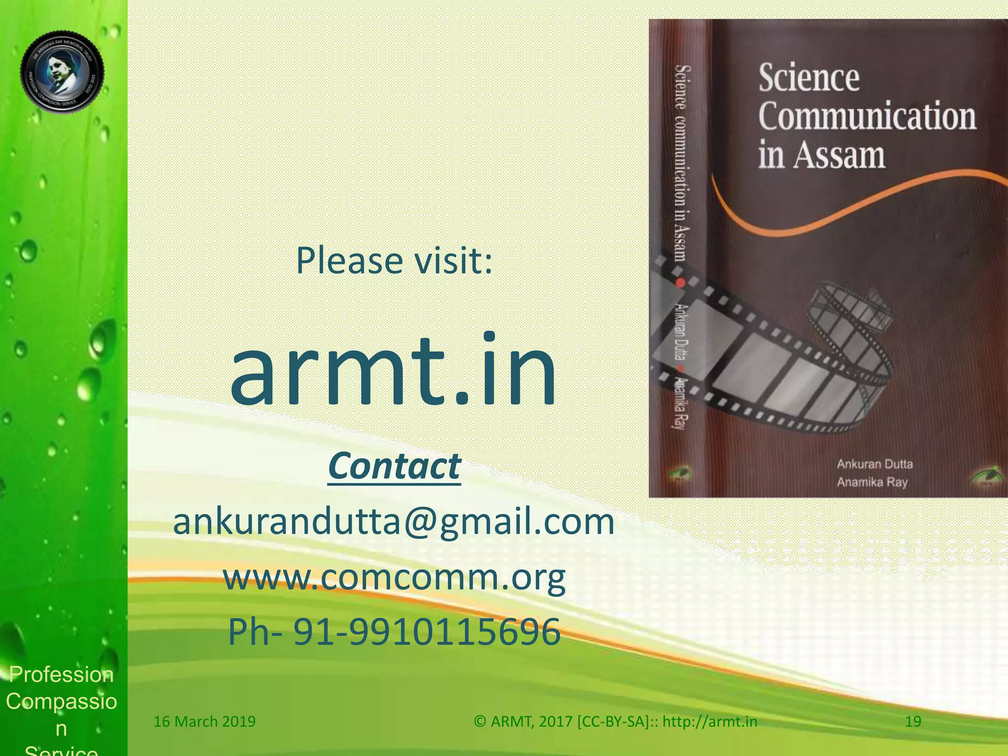 Science Communication in Assam | PPTX