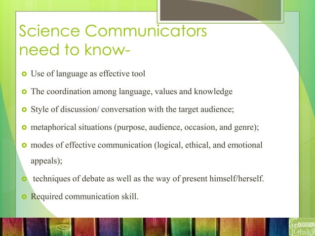 Science communication | PPTX | Science