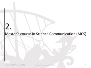Science communication at Sissa | PPT