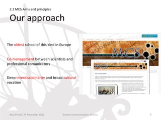 Science communication at Sissa | PPT