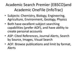 Science Databases | PPTX