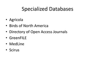 Science Databases | PPTX