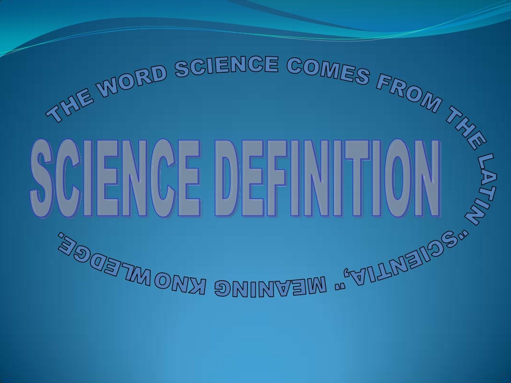Science definition