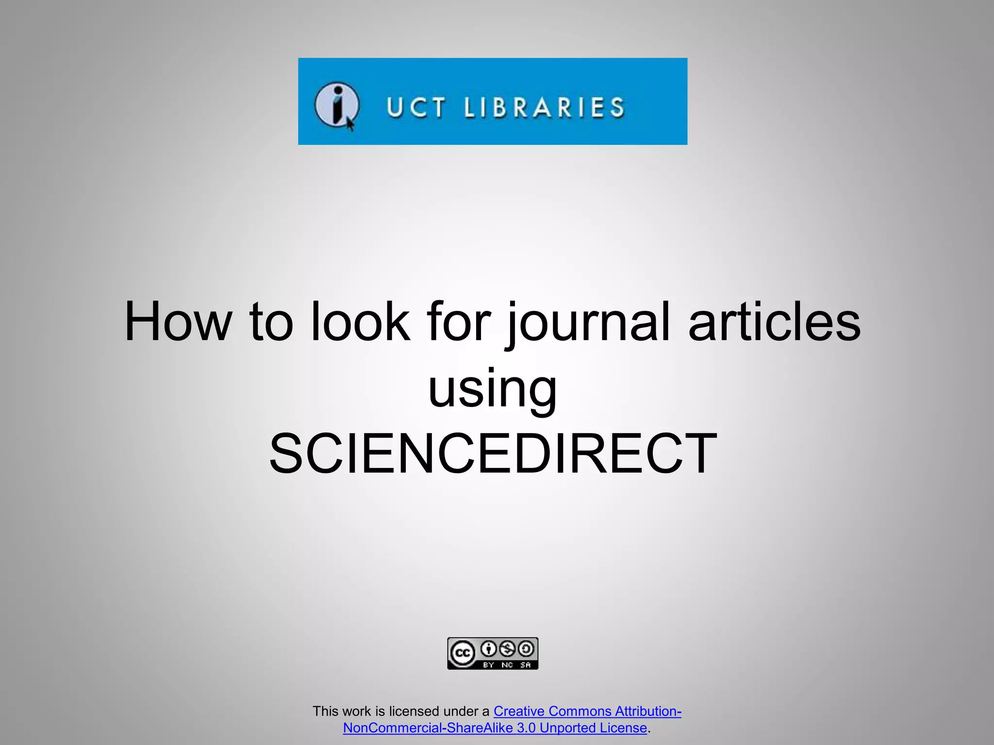 ScienceDirect | PPTX