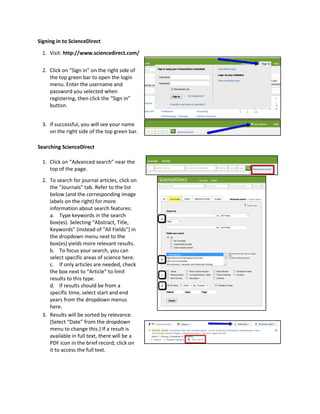 Science Direct Handout | PDF