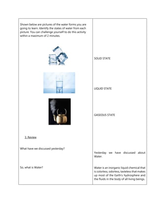 SCIENCE DLP - WATER.docx