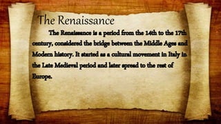 Science during renaissance period | PPTX
