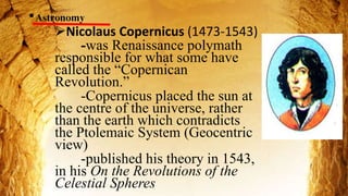 Science during renaissance period | PPTX