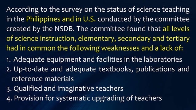 Science Education in the Philippines | PPTX | Education industry ...