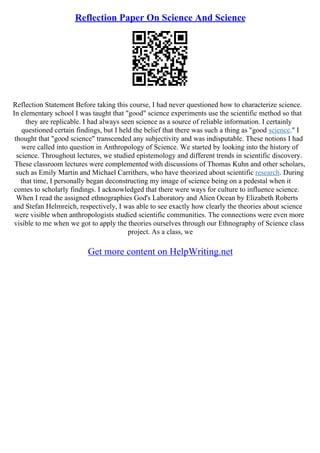 Science Essay Example | PDF