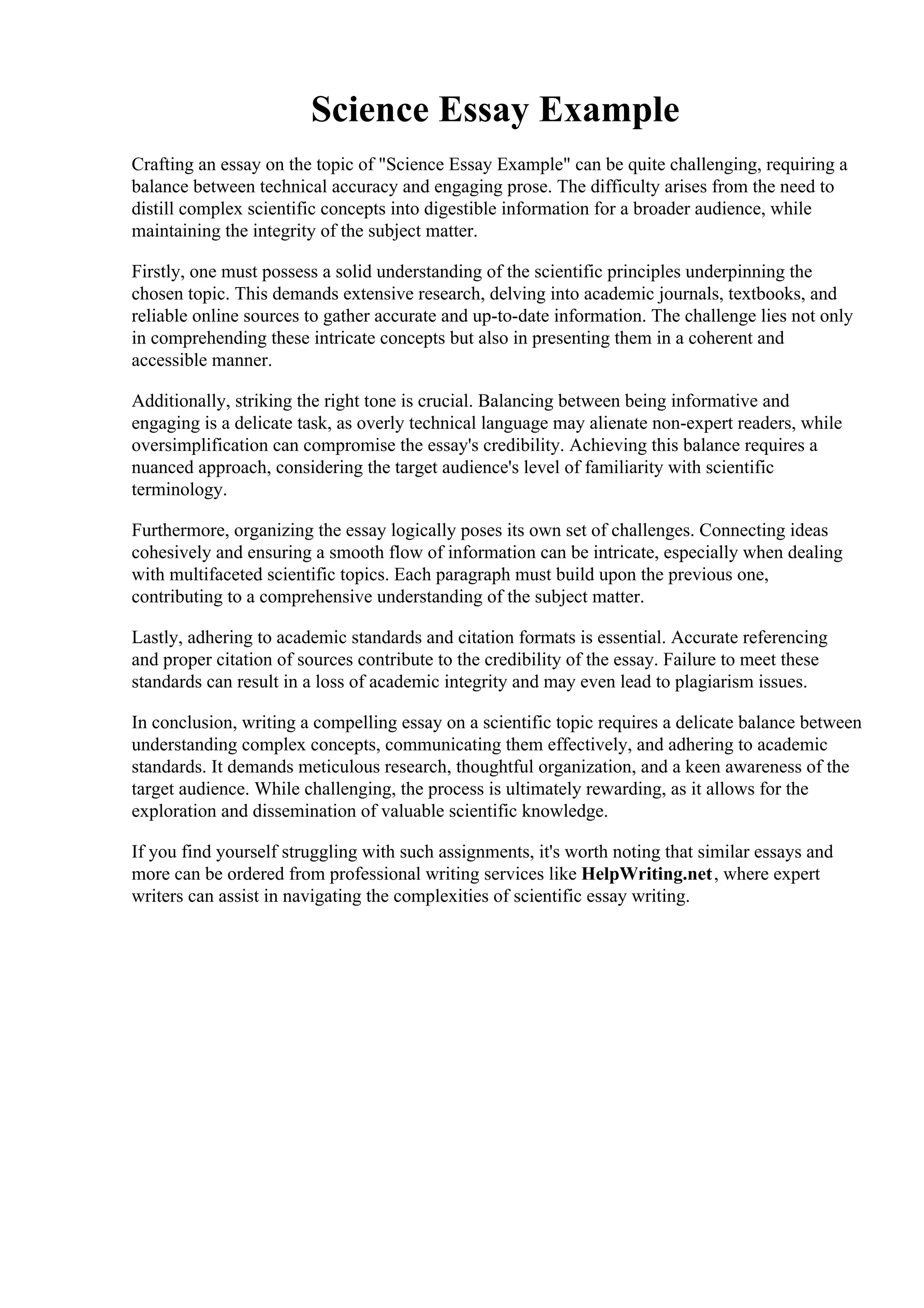 Science Essay Example. Wonders of Science Essay in 200,300,500 or 700 ...