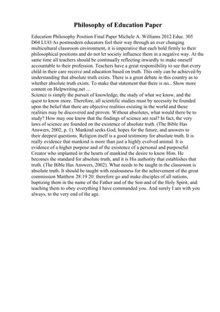 Science Essay Examples | PDF