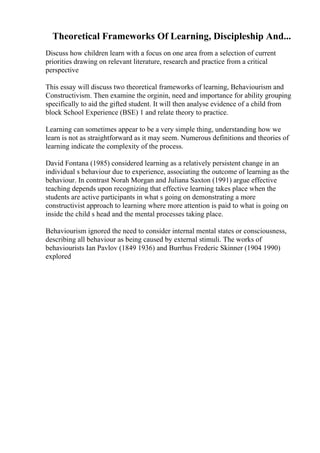 Science Essay Examples | PDF