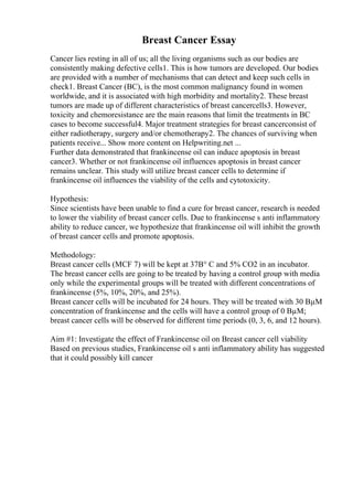 Science Essay Examples | PDF