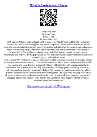 Science Essays | PDF