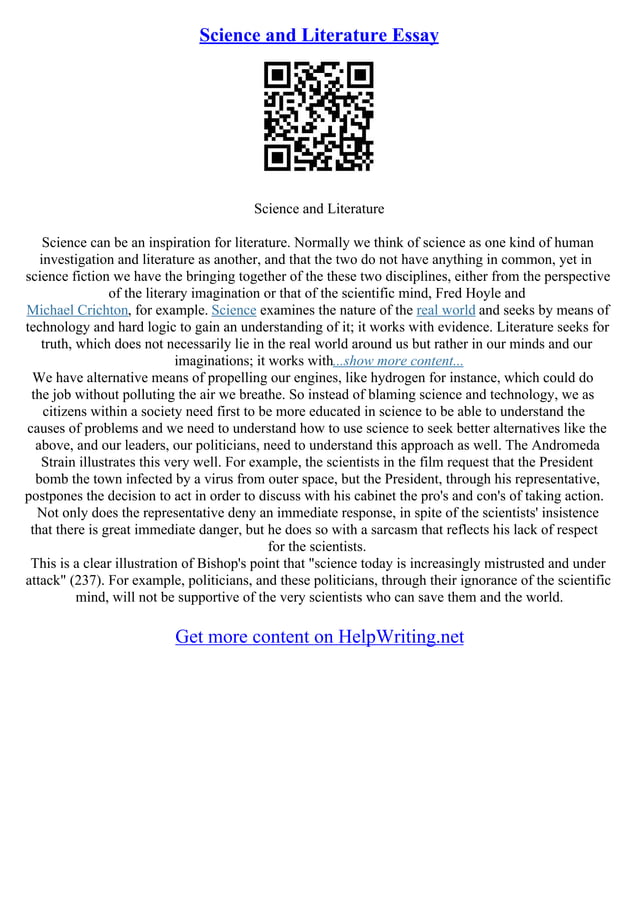 Science Essays Topics | PDF