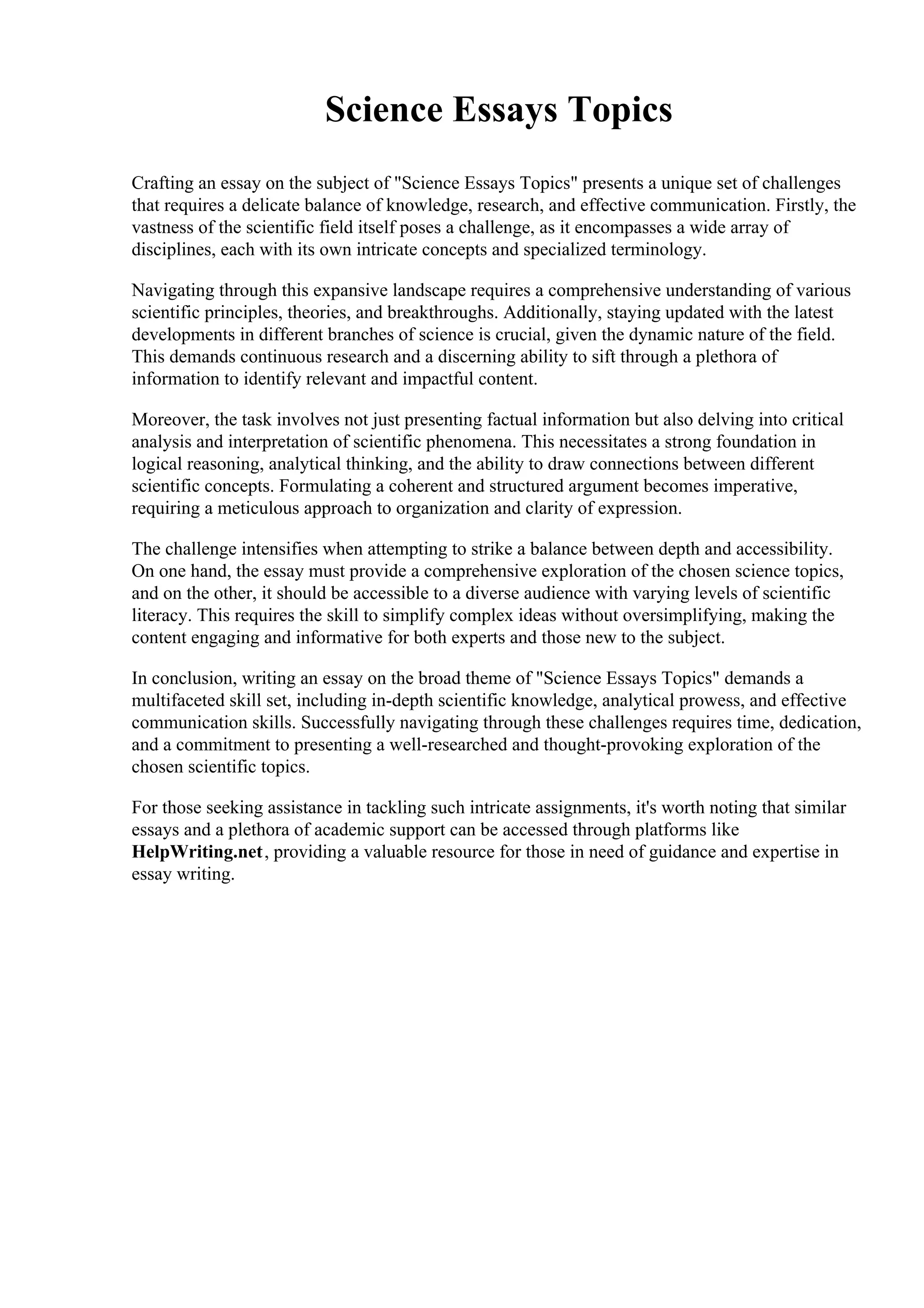 Science Essays Topics.pdf