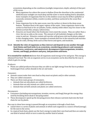 Science – essential knowledge for 5th grade pass test | DOC