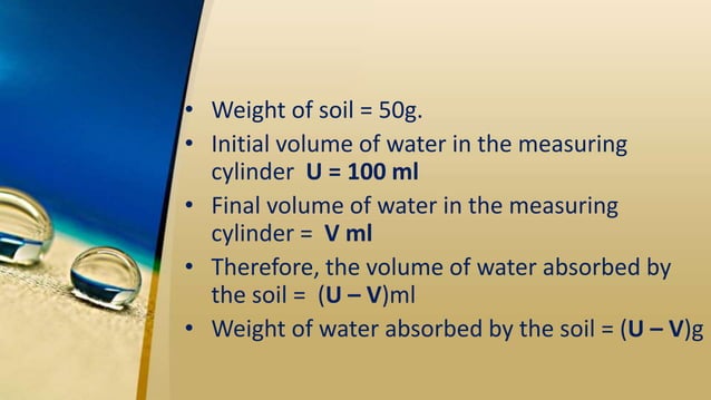 ADSORPTION AND PERCOLATION RATE OF SOIL | PPTX
