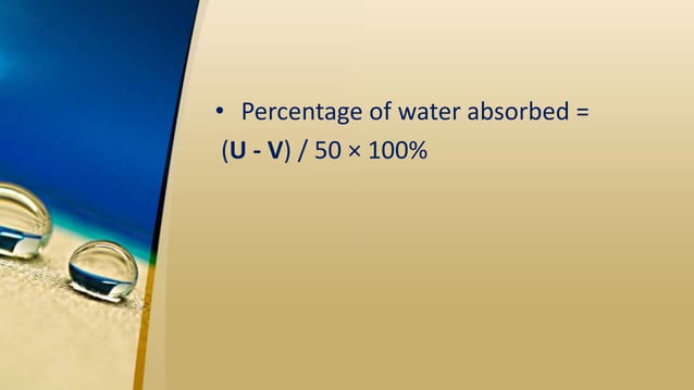 ADSORPTION AND PERCOLATION RATE OF SOIL | PPTX