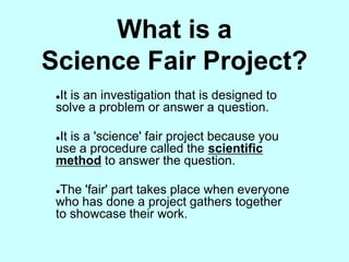 Procedure Science Fair