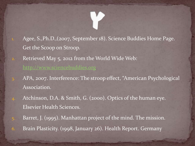 Science Fair - Stroop Effect | PPTX | Brain and Nervous System ...
