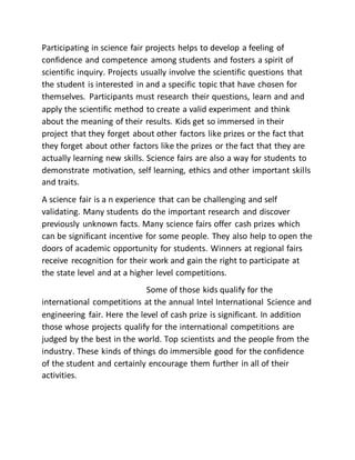 Science fair and exhibitions | DOCX