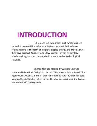 Science fair and exhibitions | DOCX