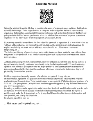 Science Fair Background Research Paper Sample P | PDF