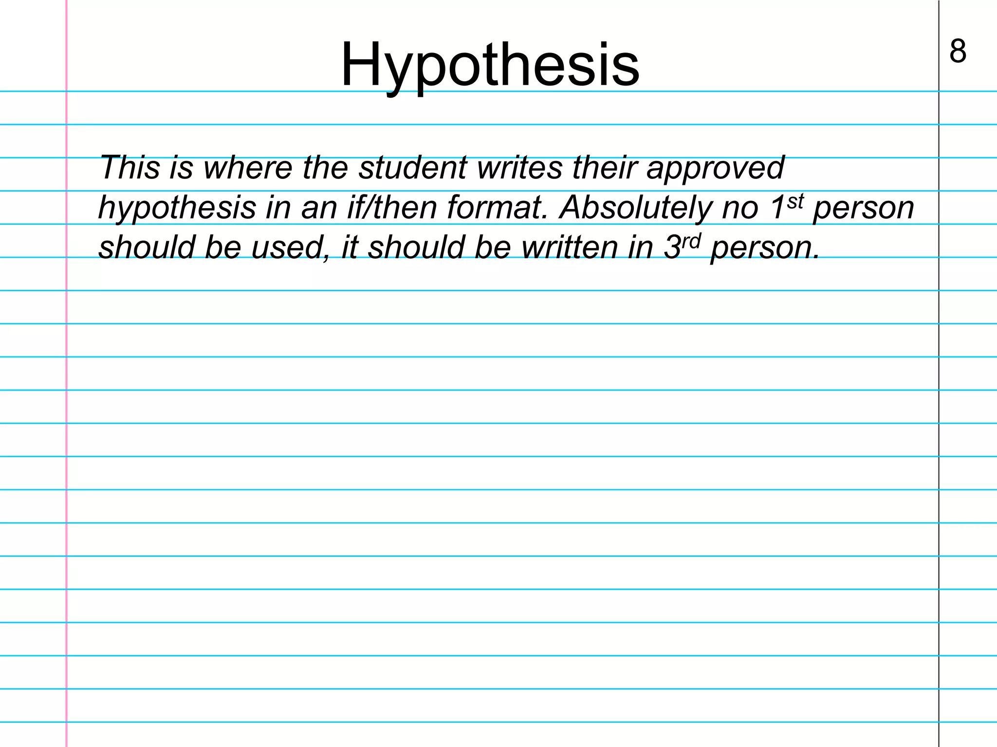 Science fair example notebook | PPTX