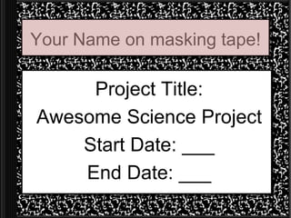 Science fair example notebook | PPTX