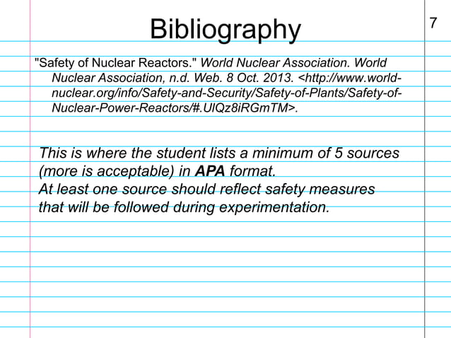 Science fair example notebook | PPTX