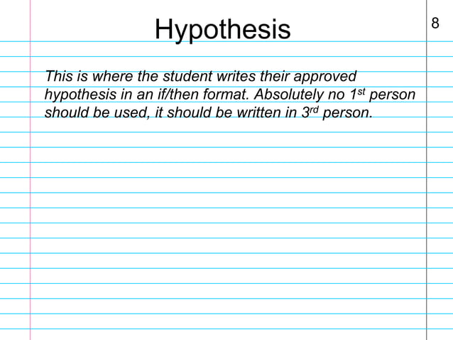 Science fair example notebook | PPTX