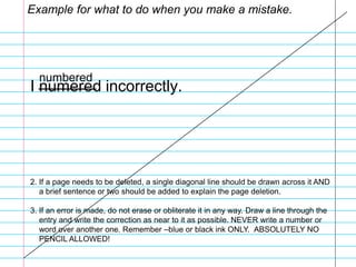 Science fair example notebook | PPTX